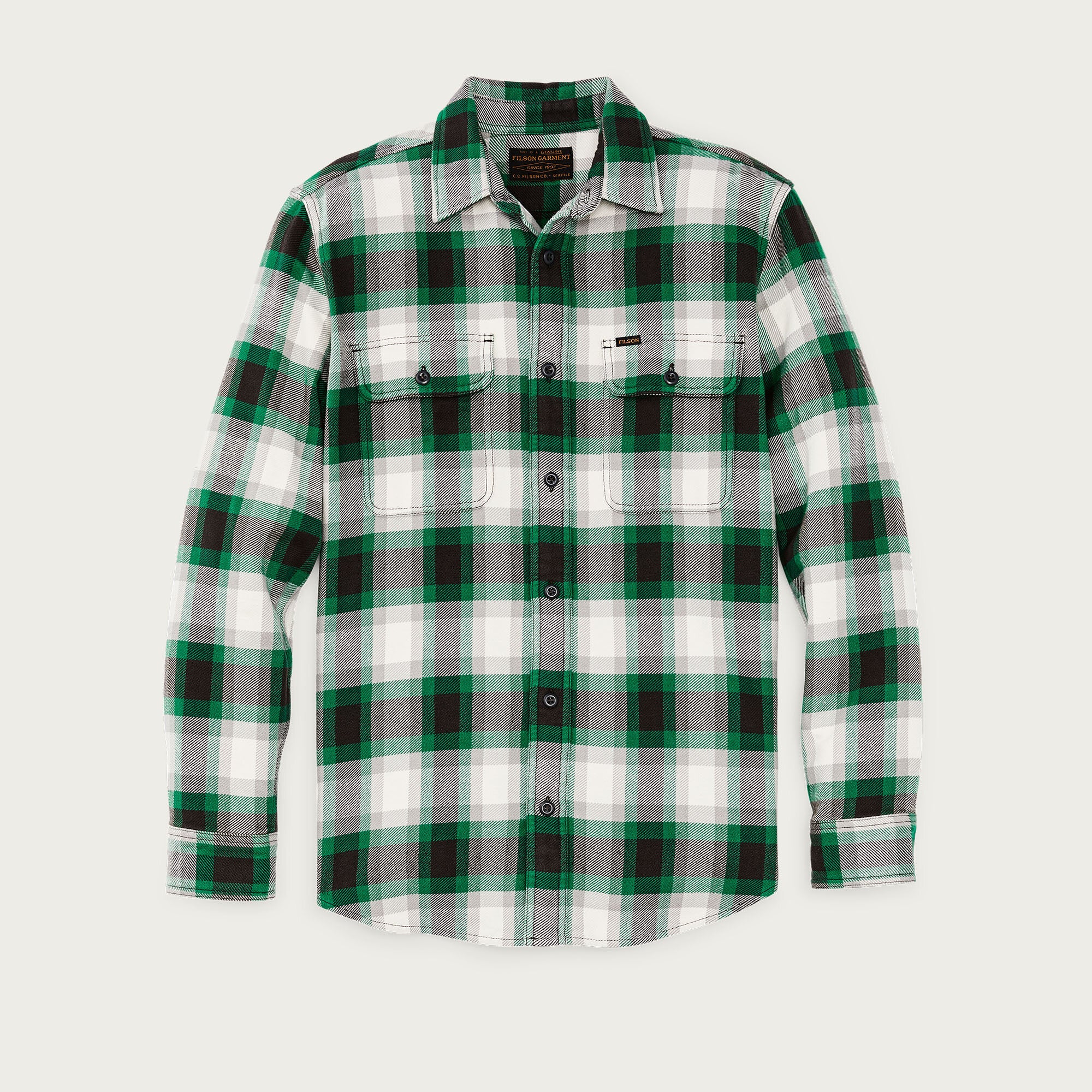 Vintage flannel work shirt by Filson | Green / gray / multi (Multicolour)