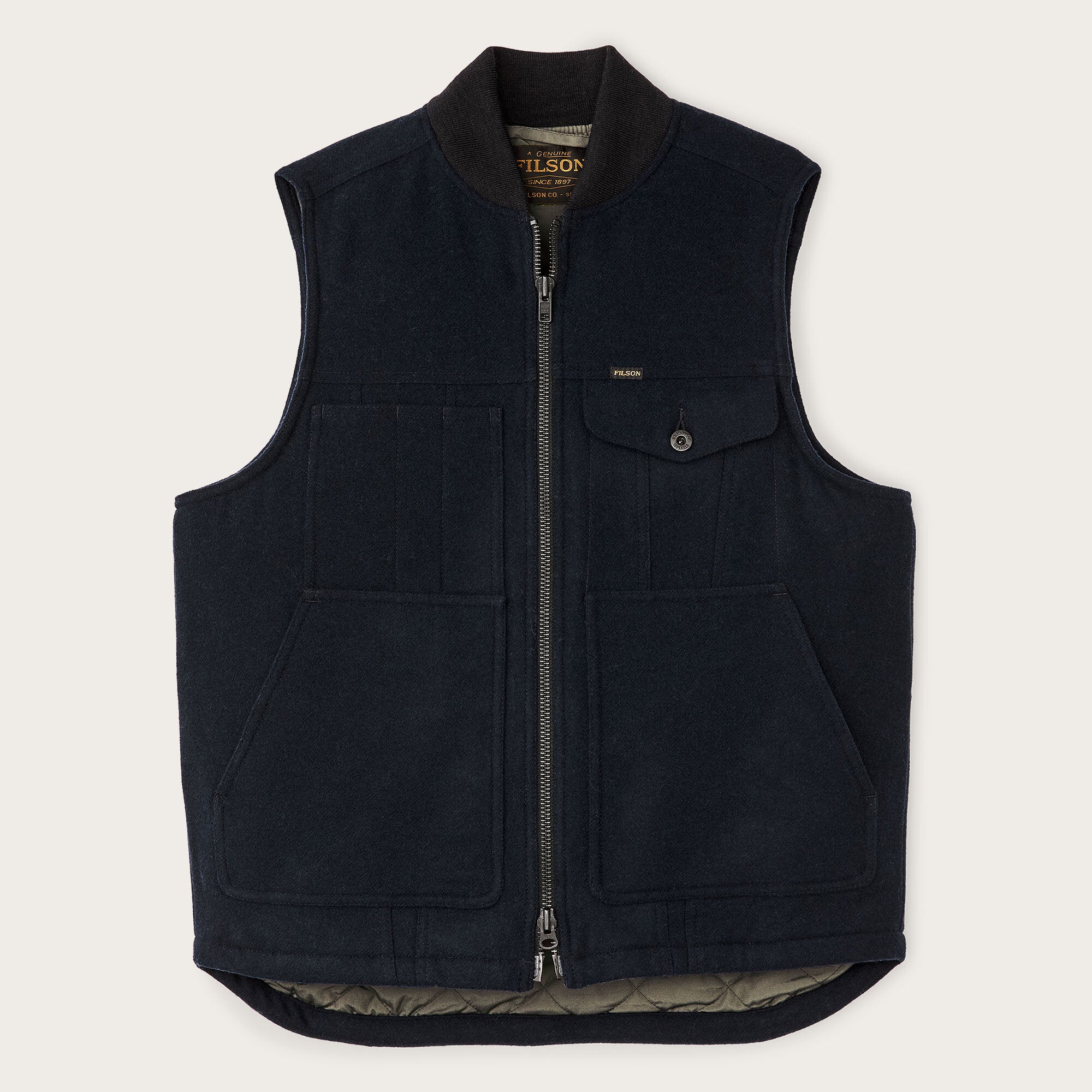 Spokane insulated work vest by Filson | Navy