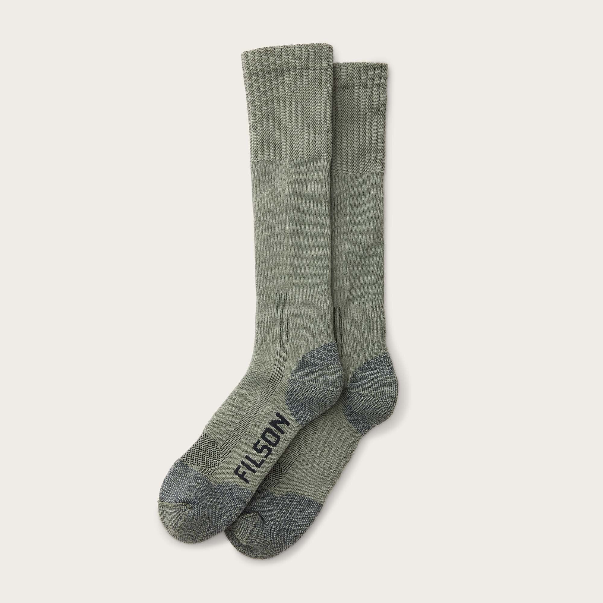 Midweight technical boot socks by Filson | Military green (Green)