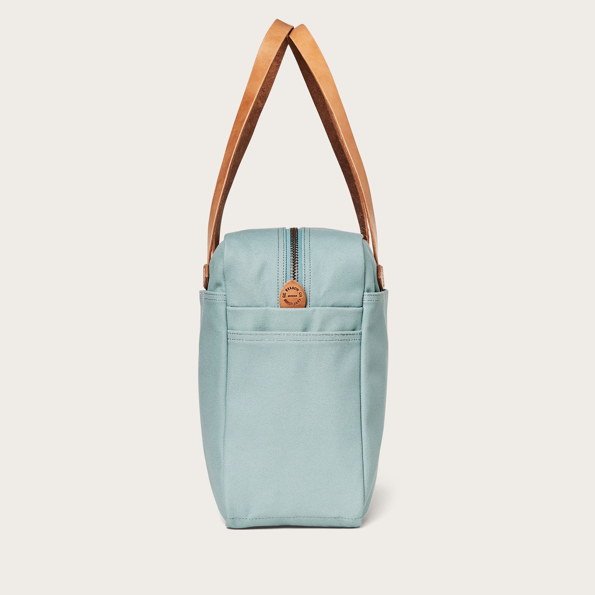 Rugged twill tote bag with zipper by Filson | Lake green (Green)