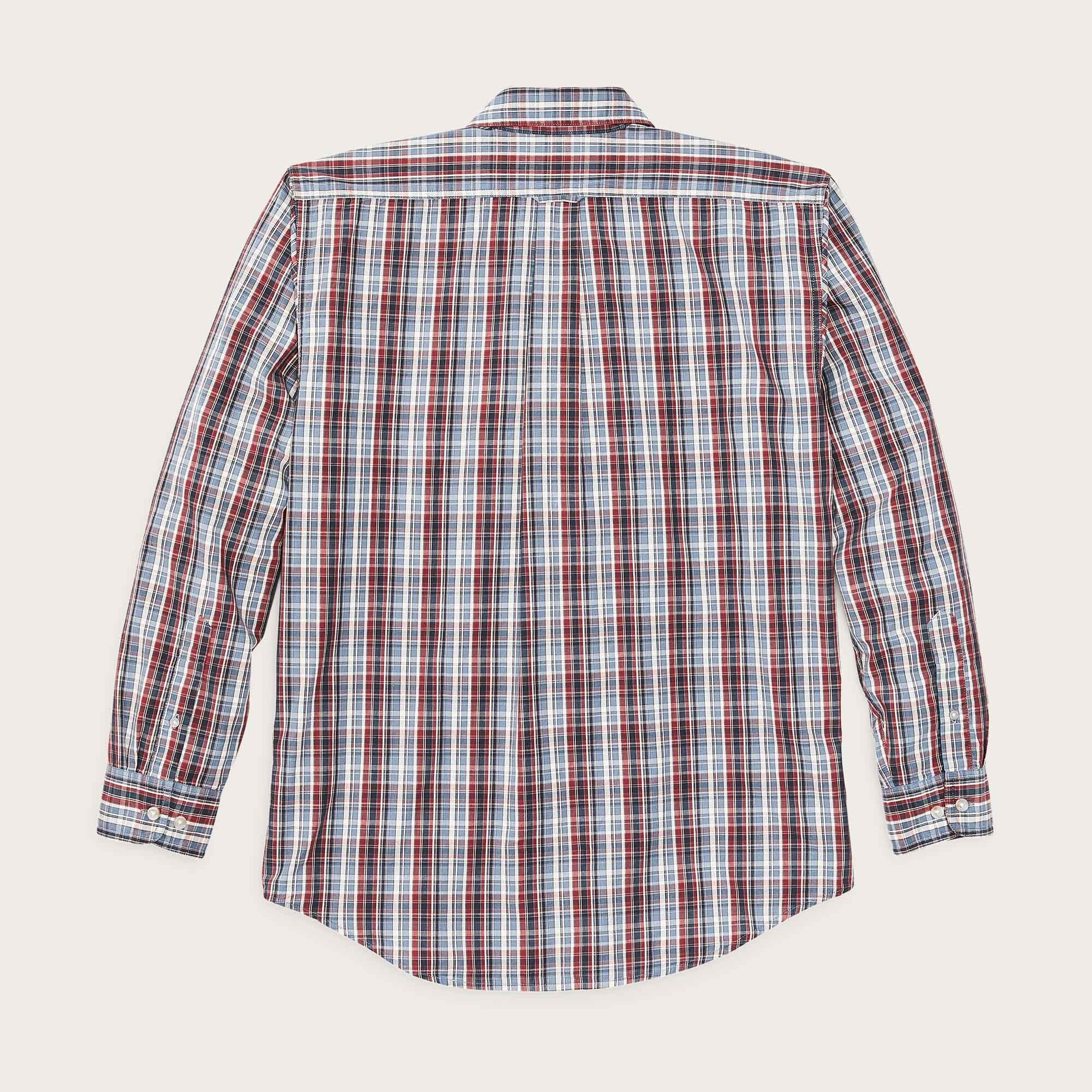 Washed feather cloth shirt by Filson | Navy / iron / ivory (Multicolour)