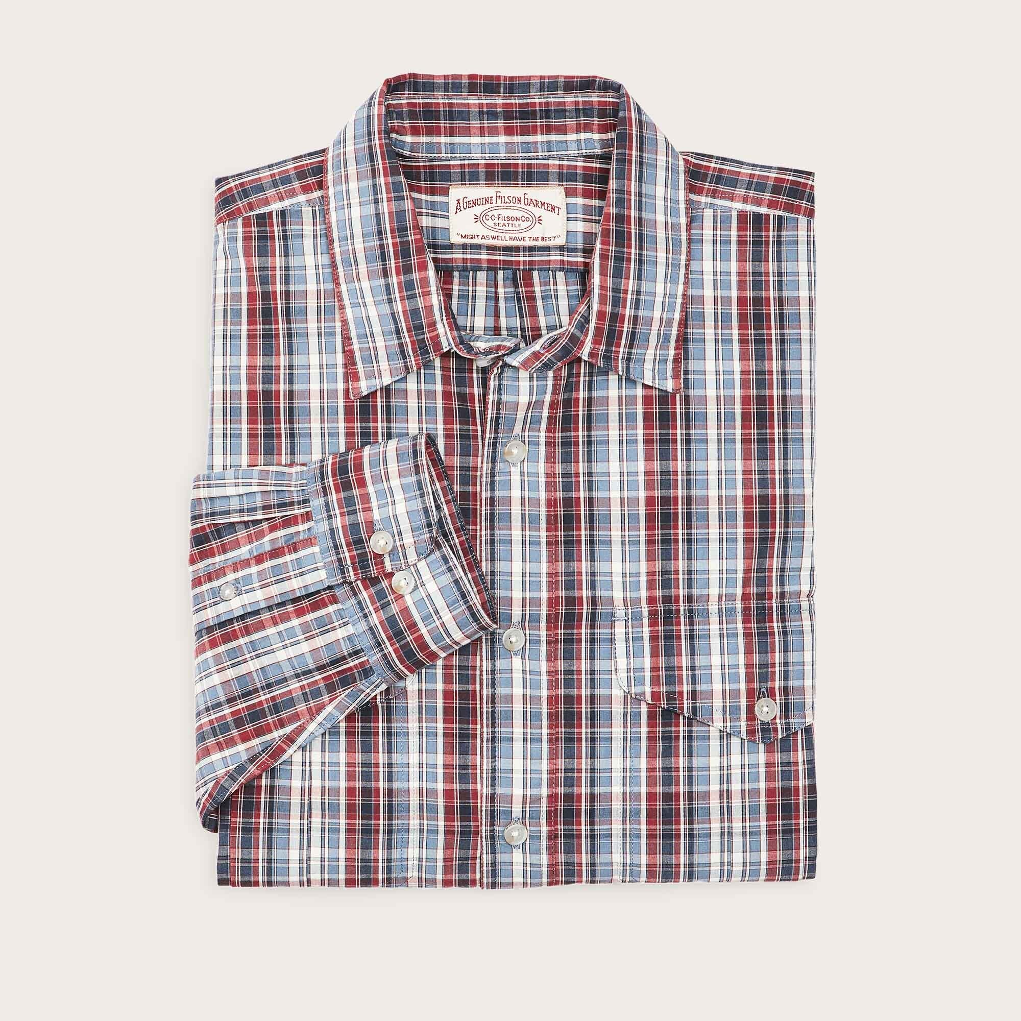 Washed feather cloth shirt by Filson | Navy / iron / ivory (Multicolour)