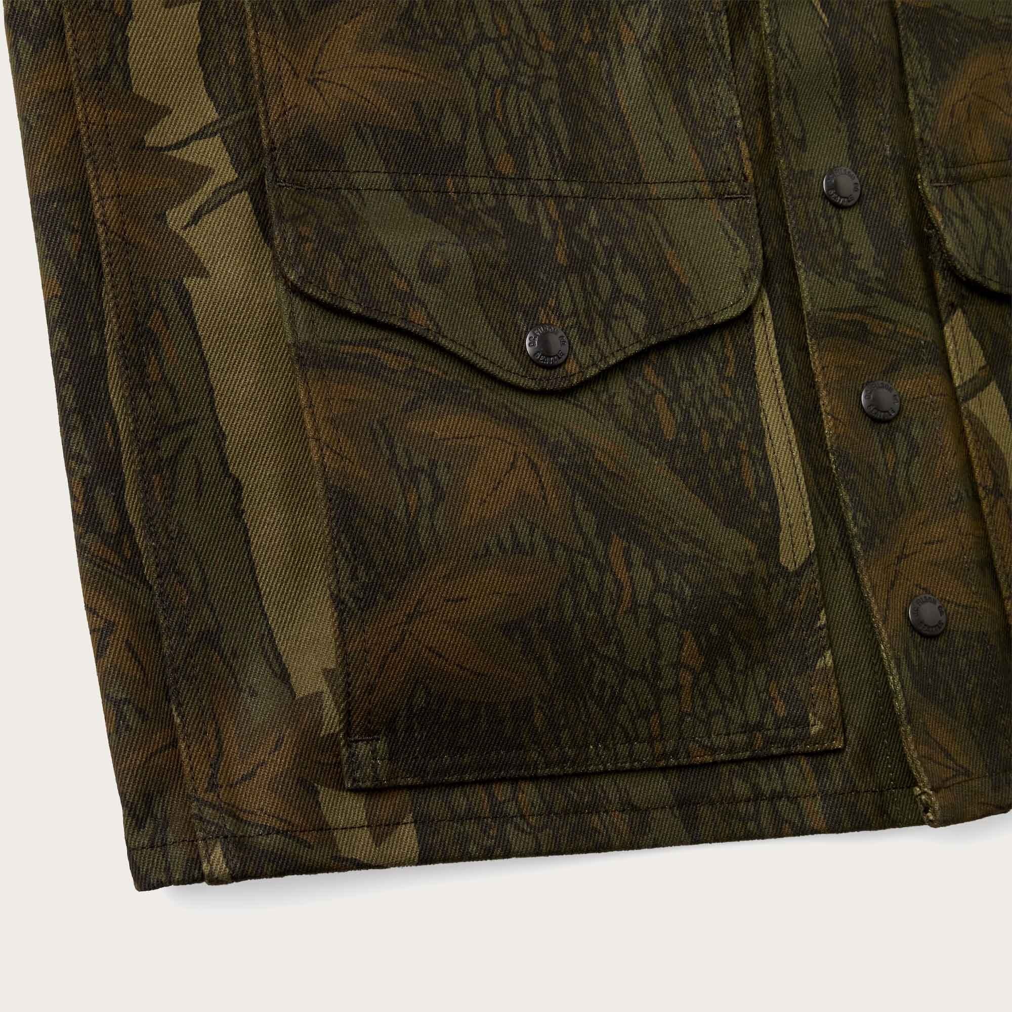 Rugged twill cruiser vest by Filson | Maple bark camo (Beige)