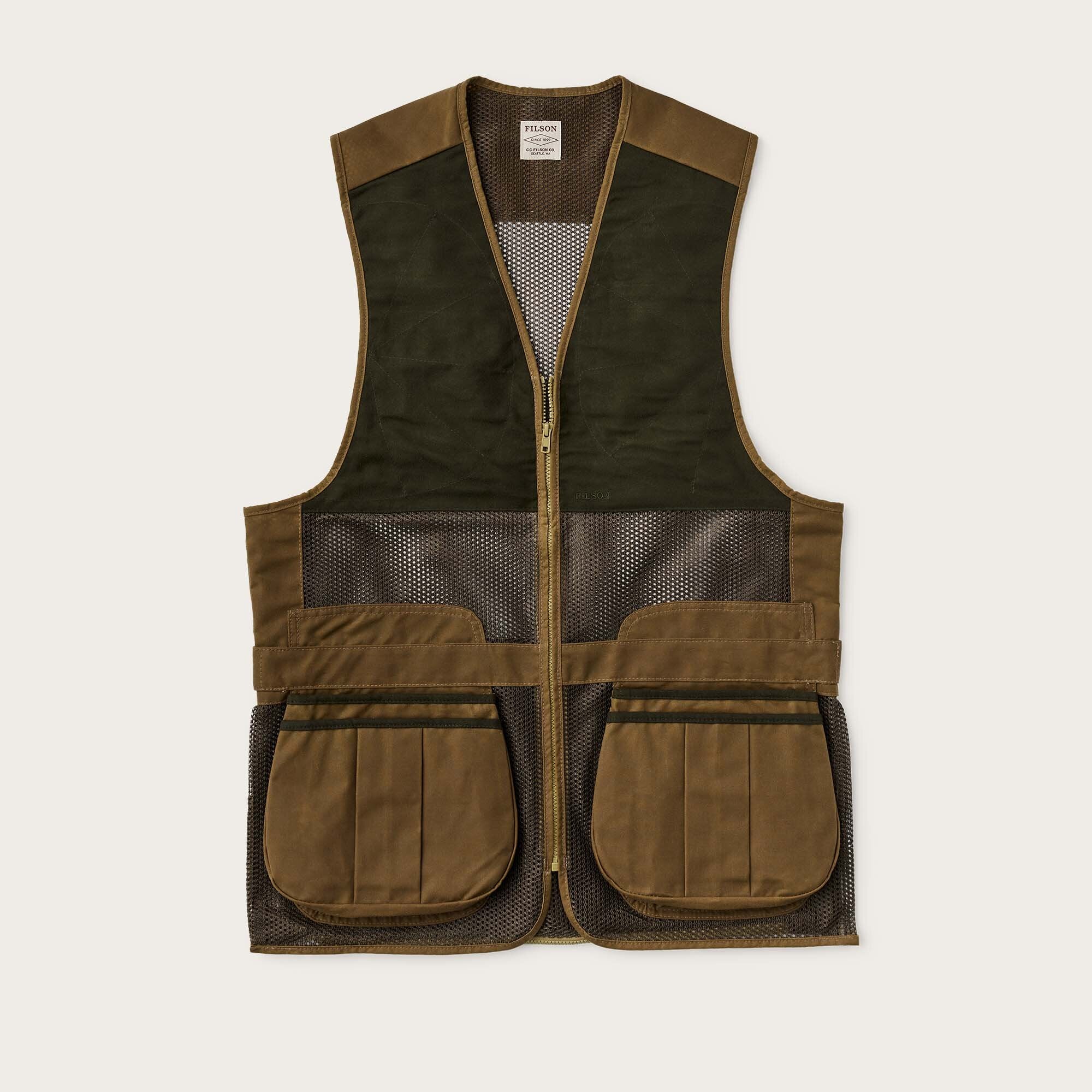 Lightweight shooting vest by Filson | Dark tan (Beige)